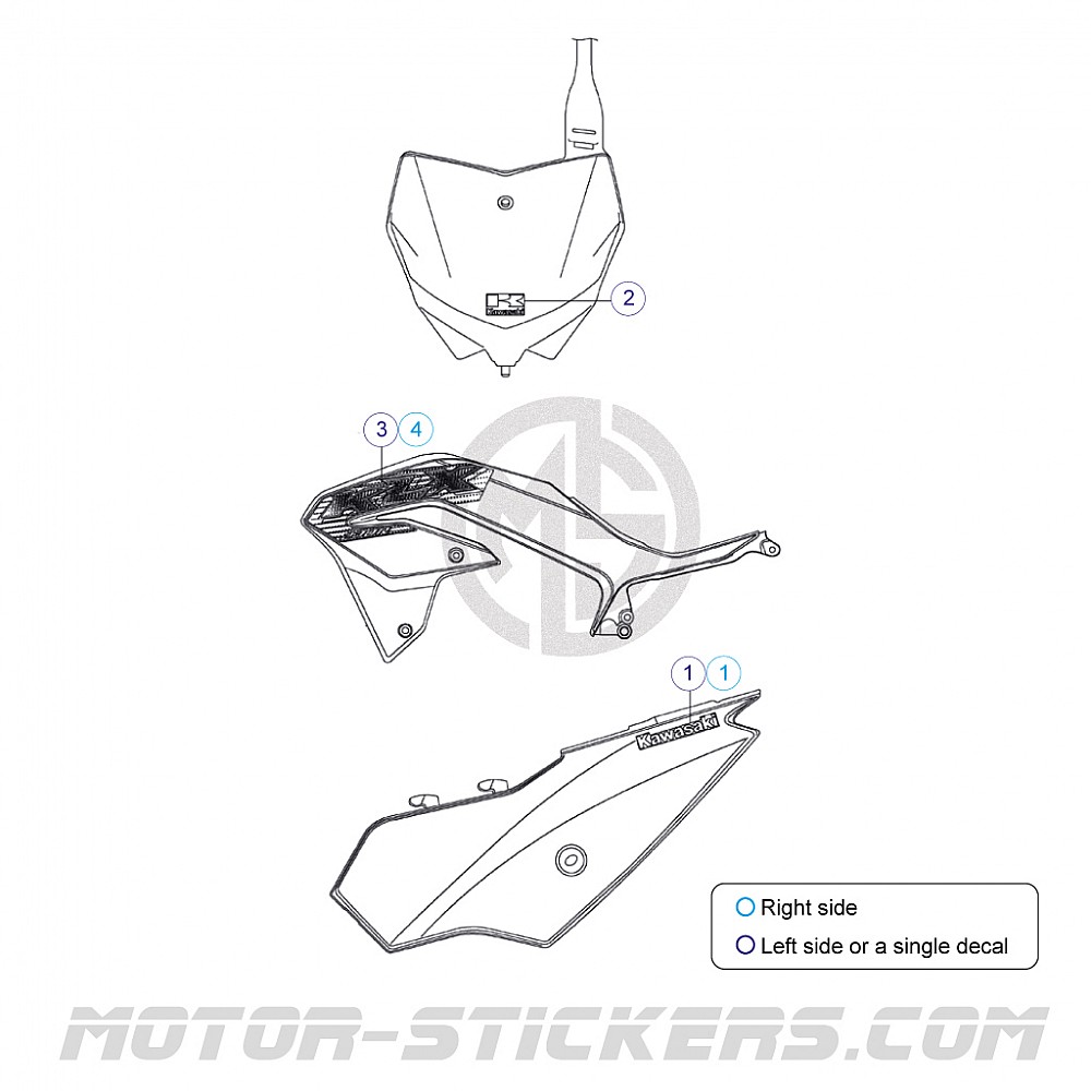 Kawasaki KLX 230R 2020 decals