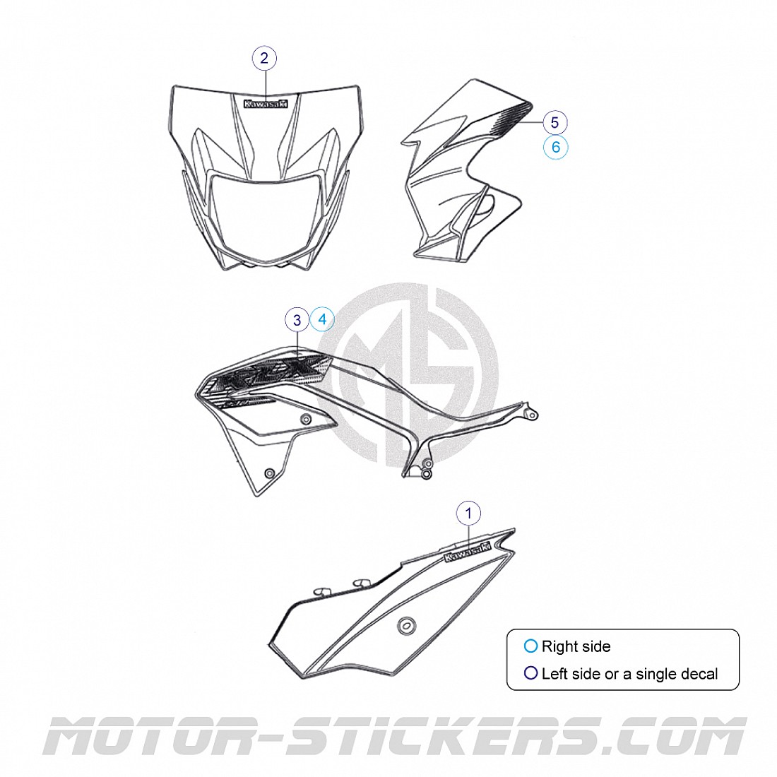 Kawasaki KLX 230 2022 decals