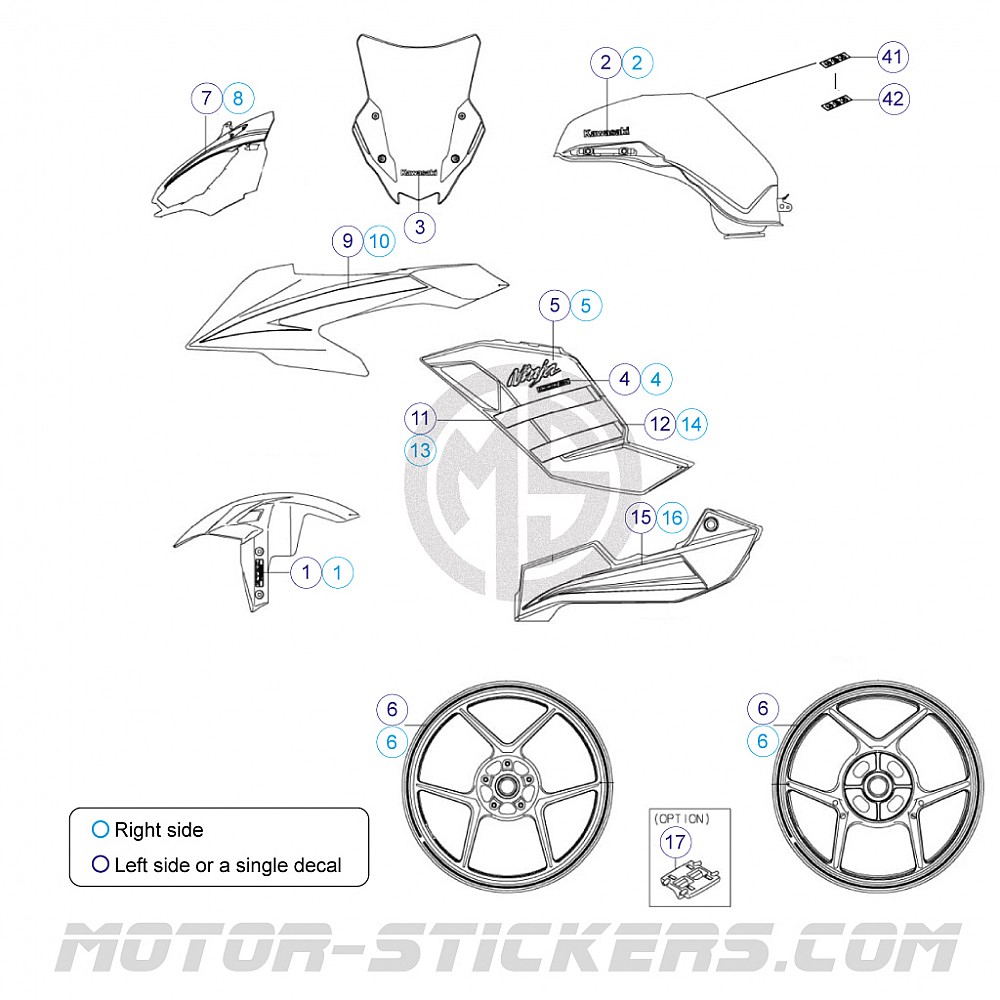 Kawasaki NINJA 1000SX 2020 decals