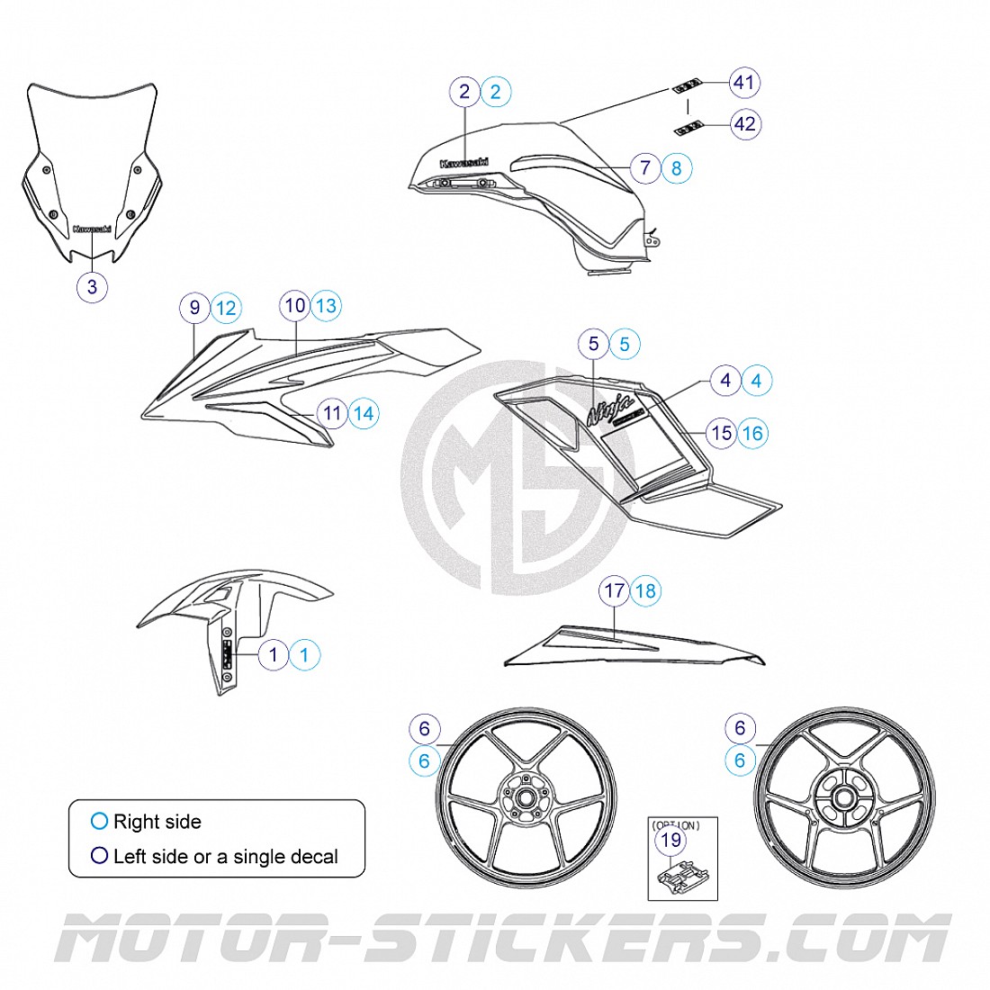 Kawasaki NINJA 1000SX 2021 decals