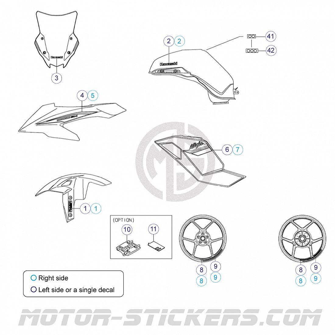 Kawasaki NINJA 1000SX 2022 decals