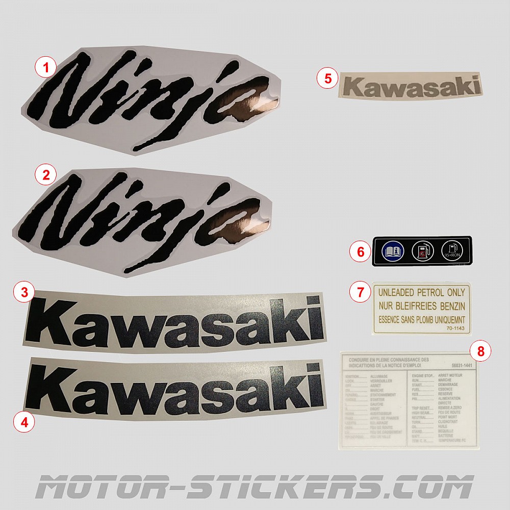 Kawasaki Ninja 250R 2011 decals