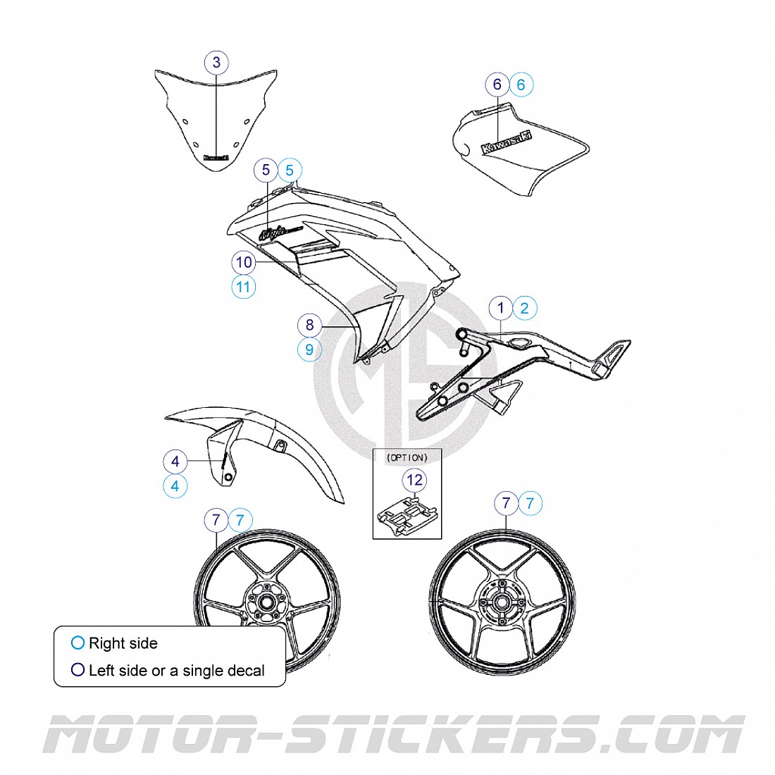 Kawasaki Ninja 650 2016 decals