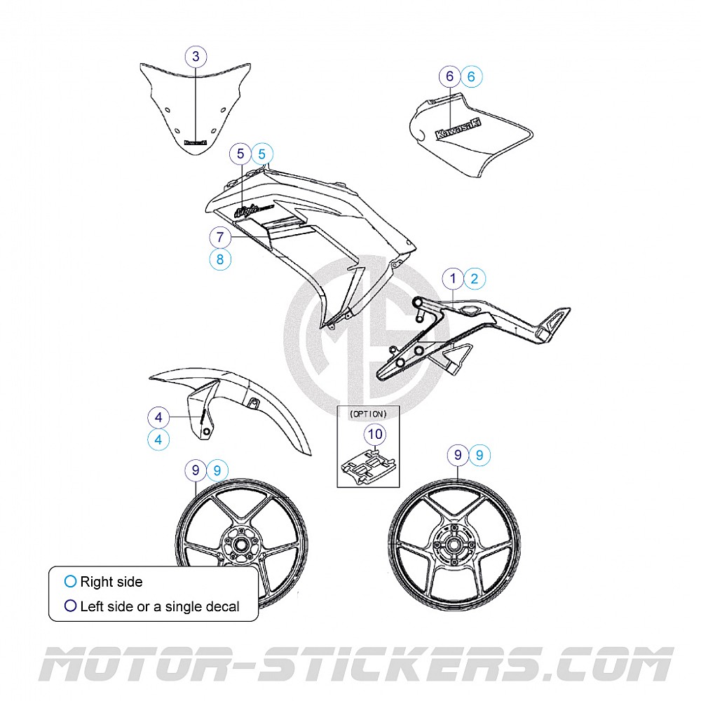 Kawasaki Ninja 650 2016 decals