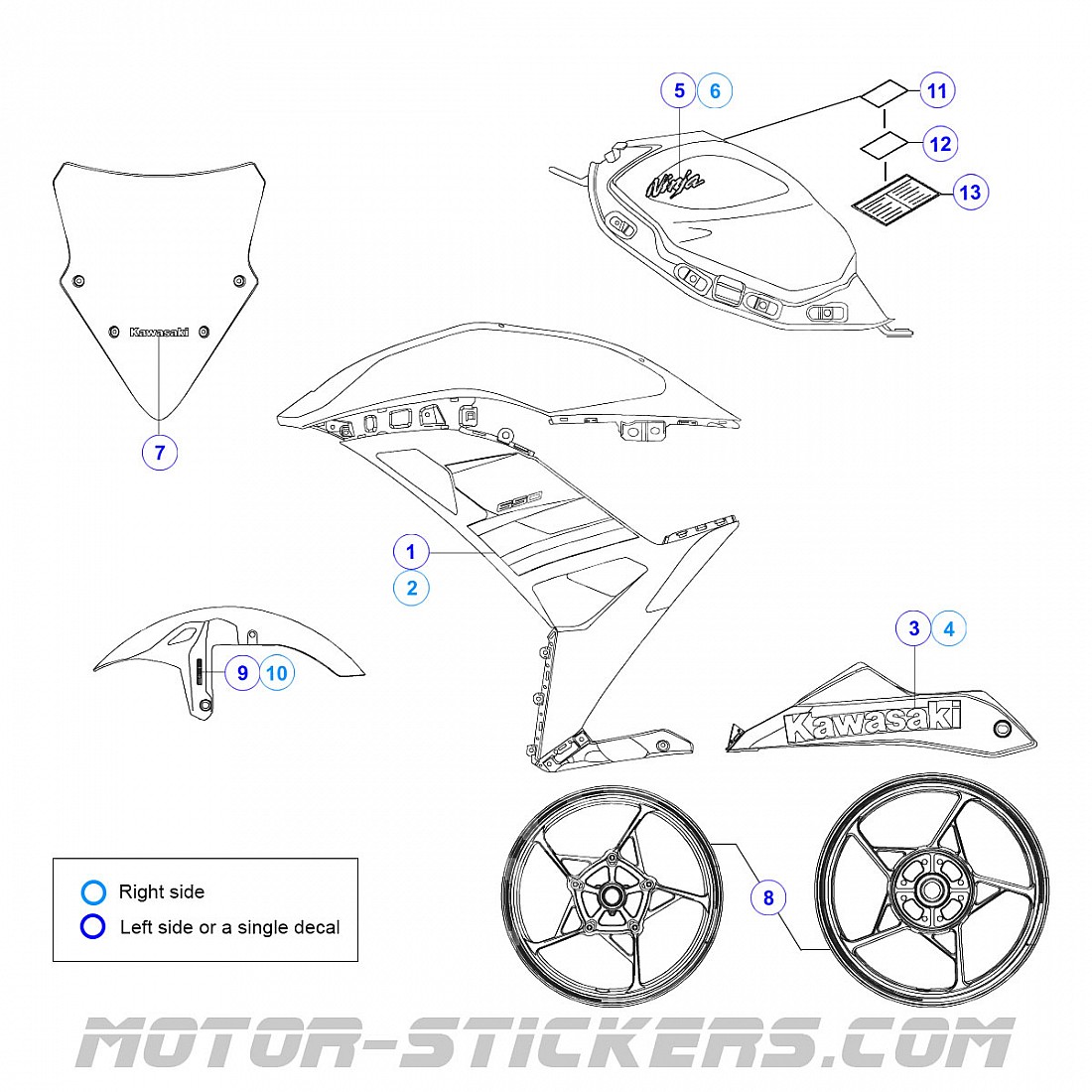 Kawasaki Ninja 650 2019 decals