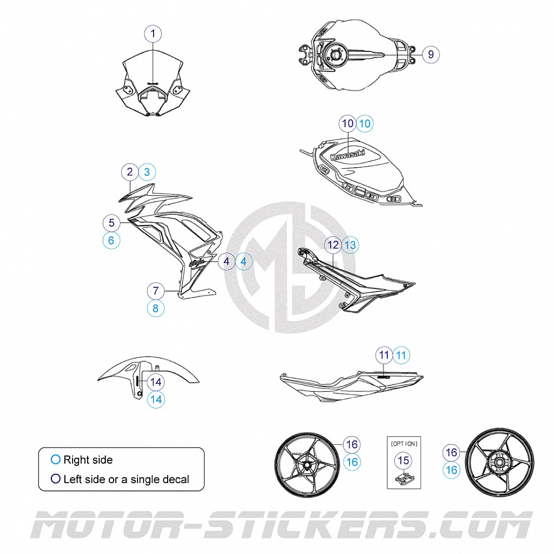 Kawasaki Ninja 650 2020 decals