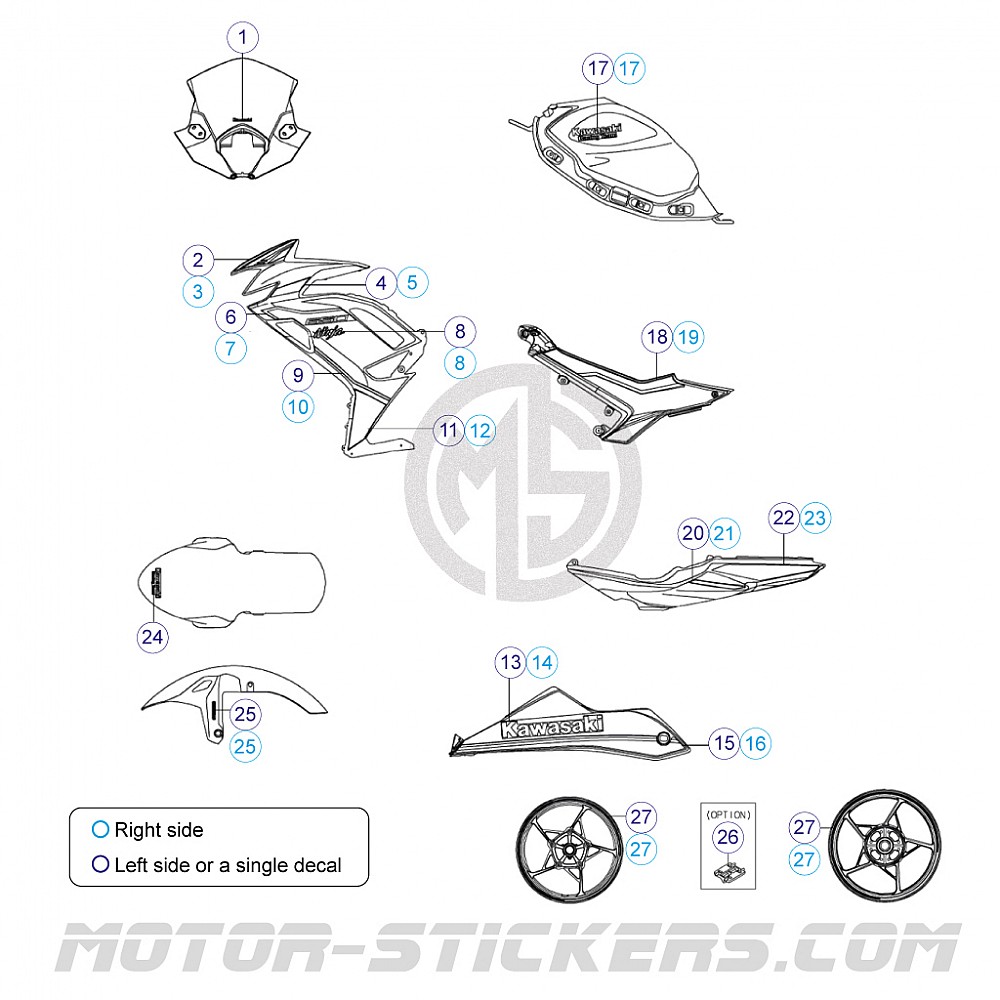 Kawasaki Ninja 650 2021 decals