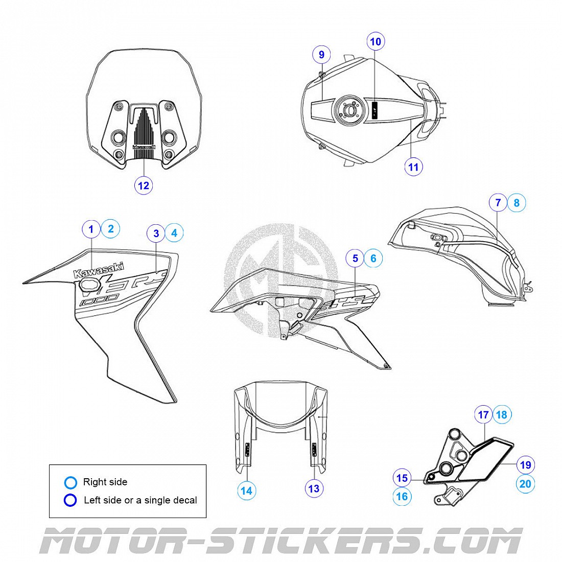 Kawasaki Versys 1000SE 2020 decals