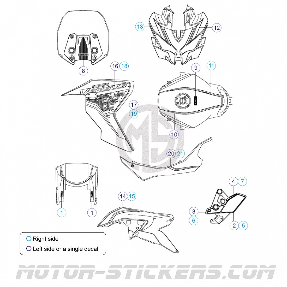 Kawasaki Versys 1000SE 2021 decals
