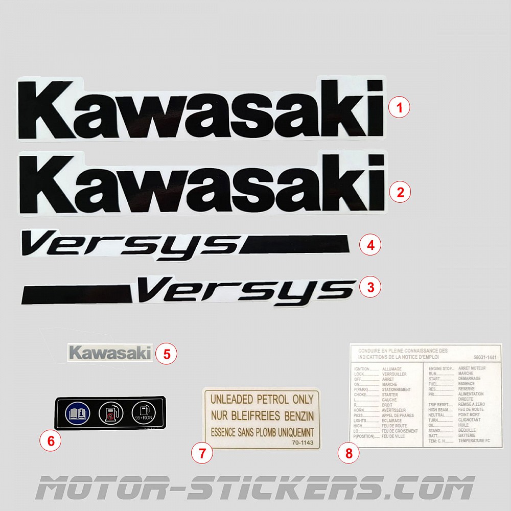 Kawasaki Versys 650 2007 decals