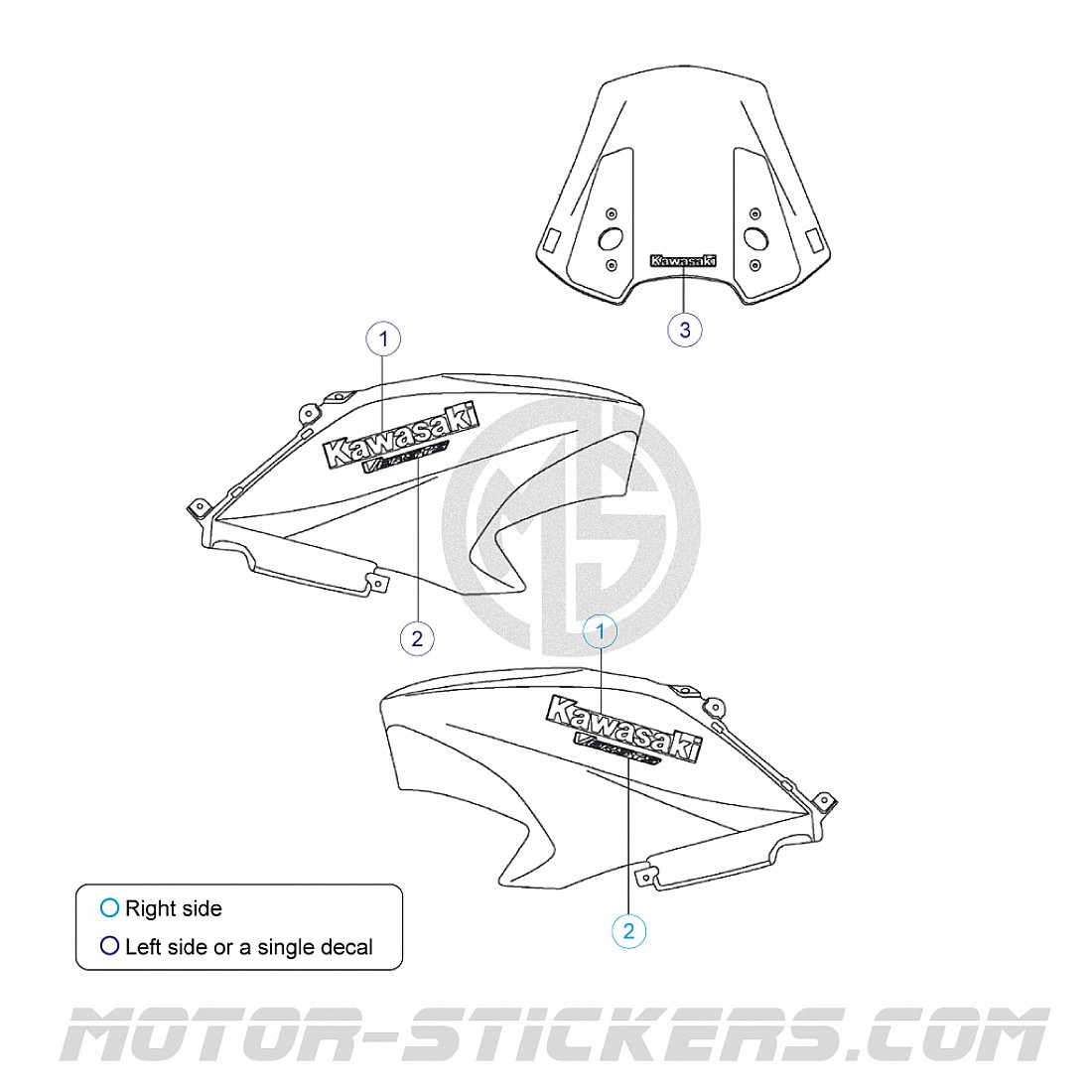 Kawasaki Versys 650 2015 Decals