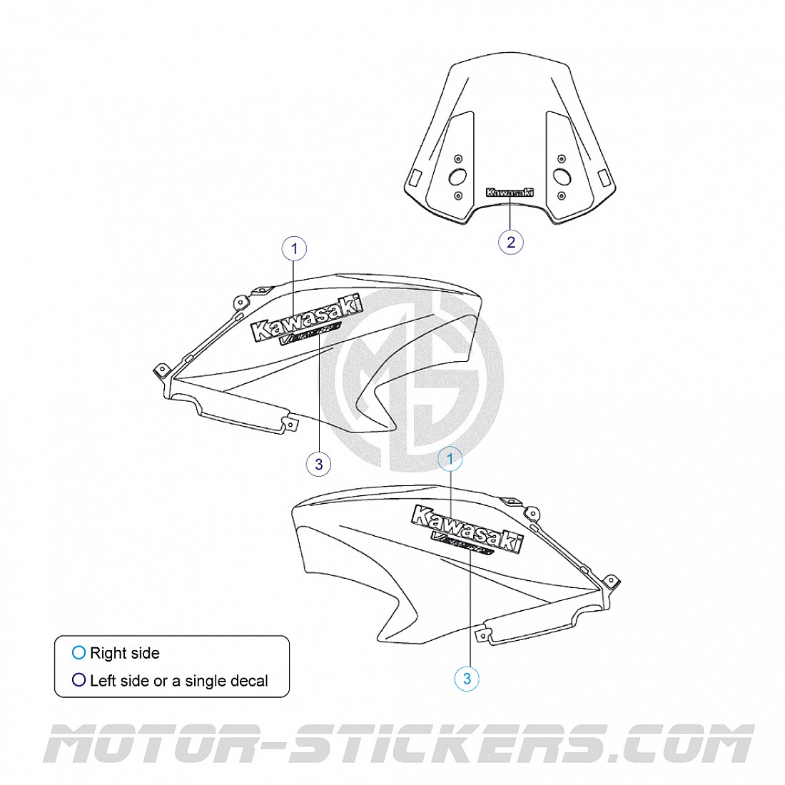 Kawasaki Versys 650 2016 decals