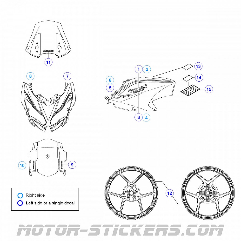 Kawasaki Versys 650 2018 decals