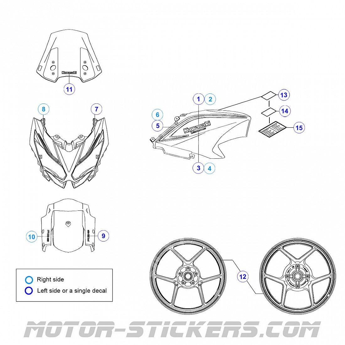 Kawasaki Versys 650 2018 decals
