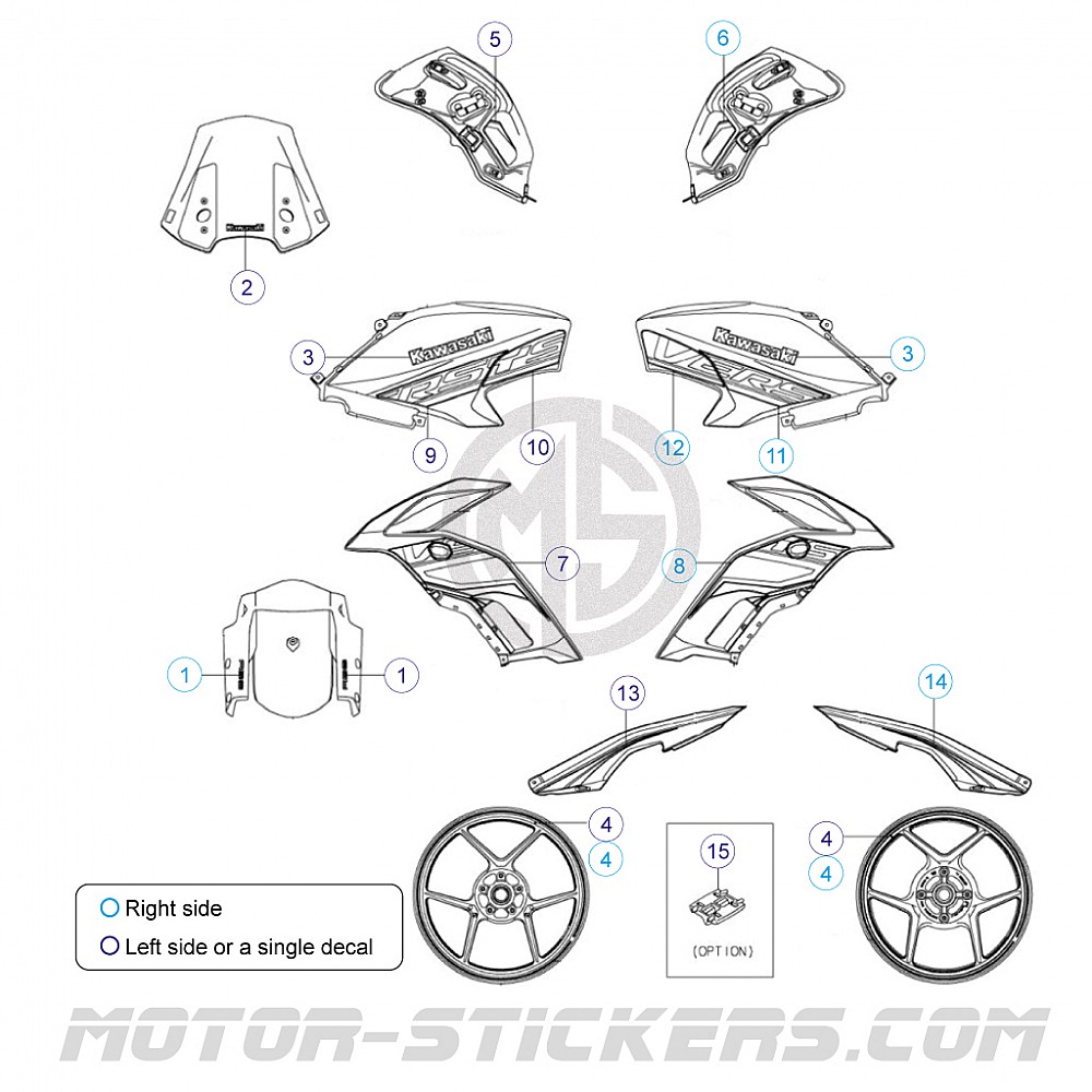 Kawasaki Versys 650 2019 Stickers