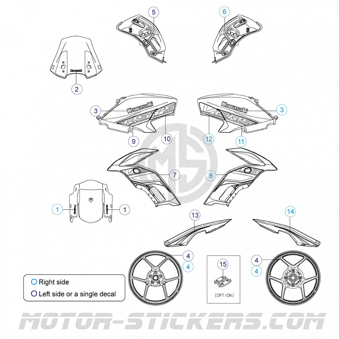 Kawasaki Versys 650 2020 decals