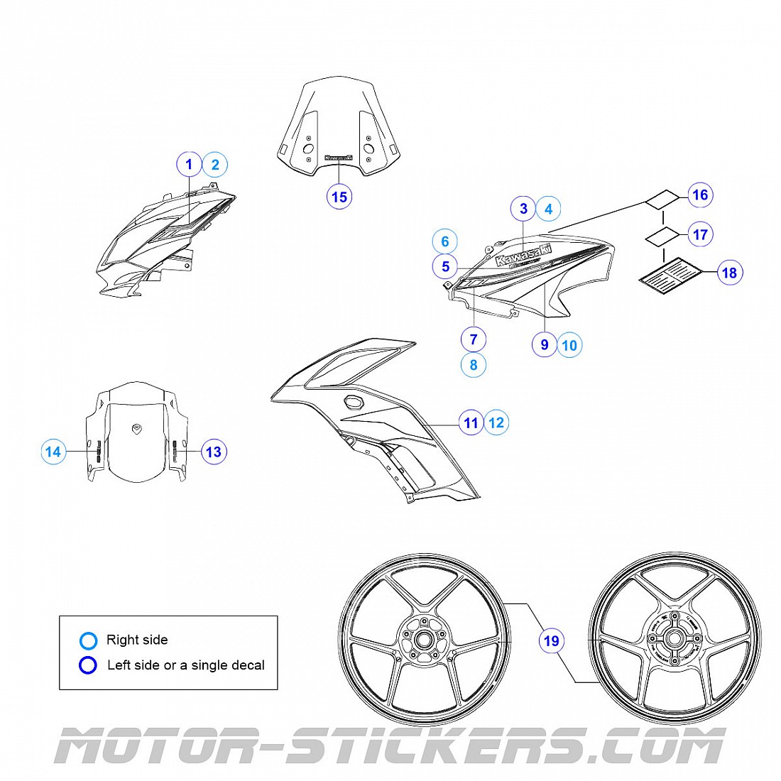 Kawasaki Versys 650 2020 decals