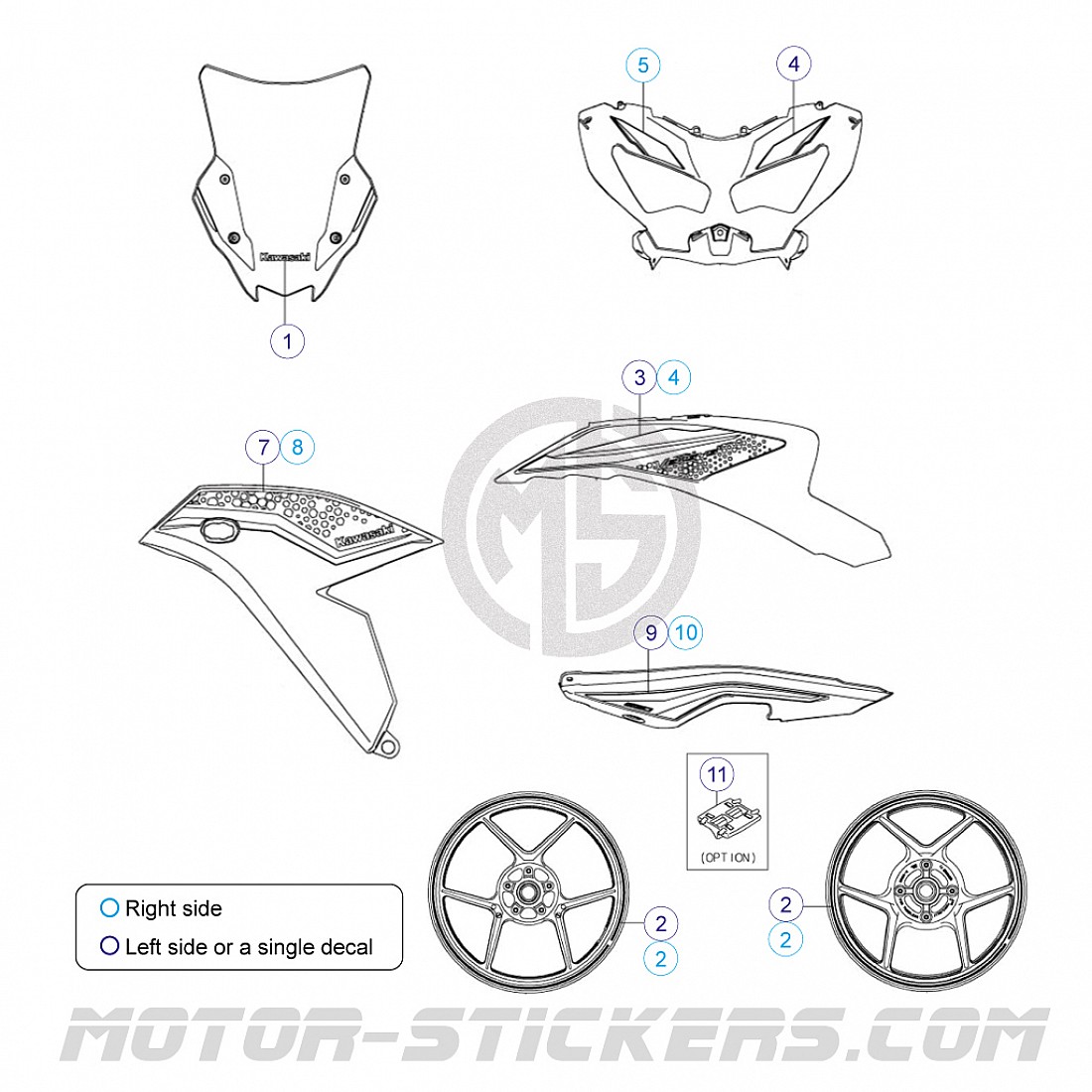Kawasaki Versys 650 2023 Decals