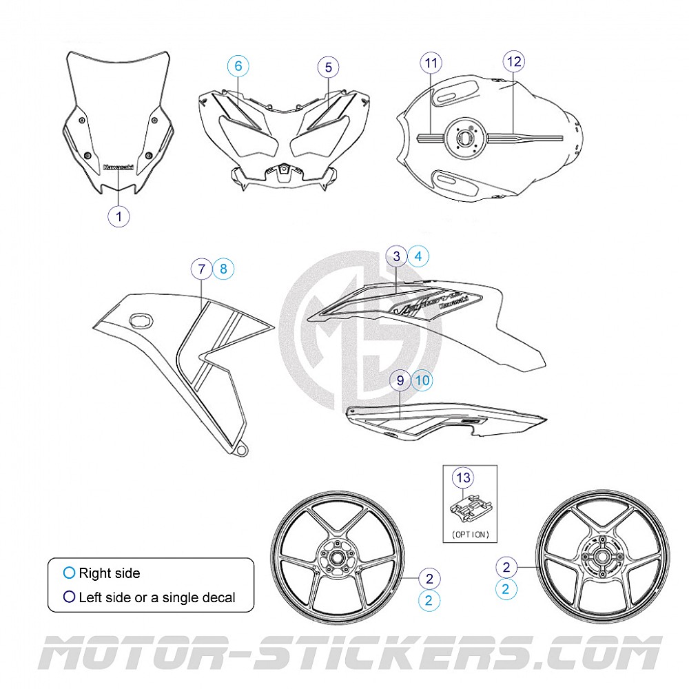Kawasaki Versys 650 2024 decals