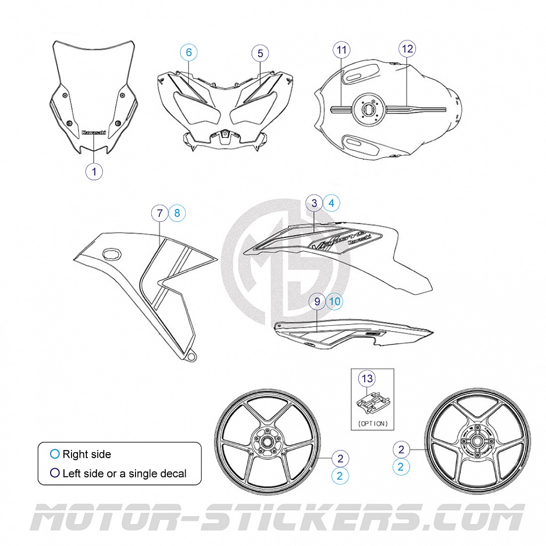Kawasaki Versys 650 2024 Decals