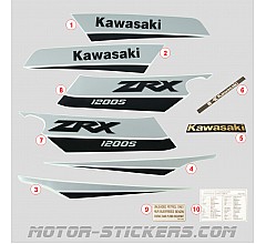 Kawasaki ZRX 1200S 2004 decals