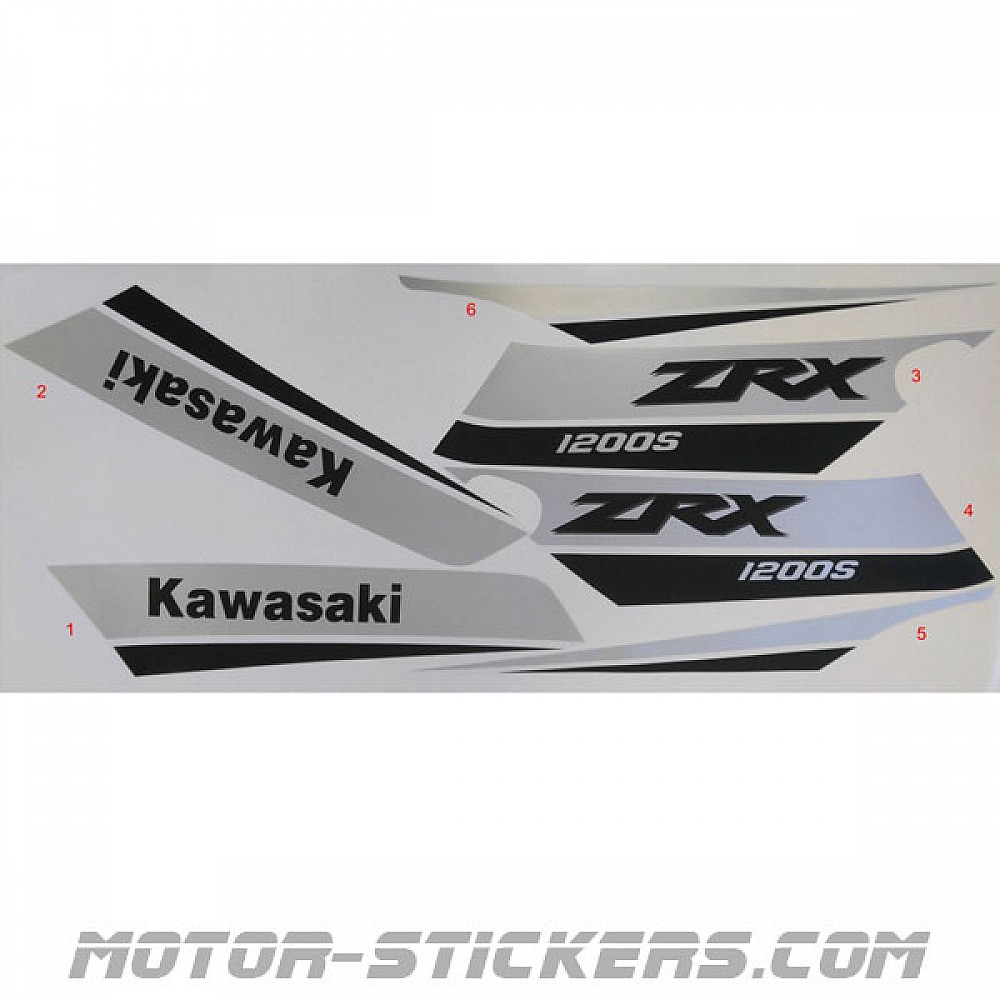 Kawasaki ZRX 1200 2004 decals