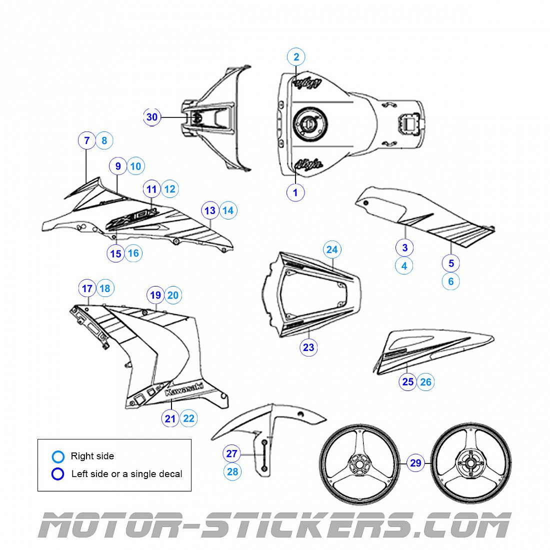 Kawasaki ZX-10R 2015 decals