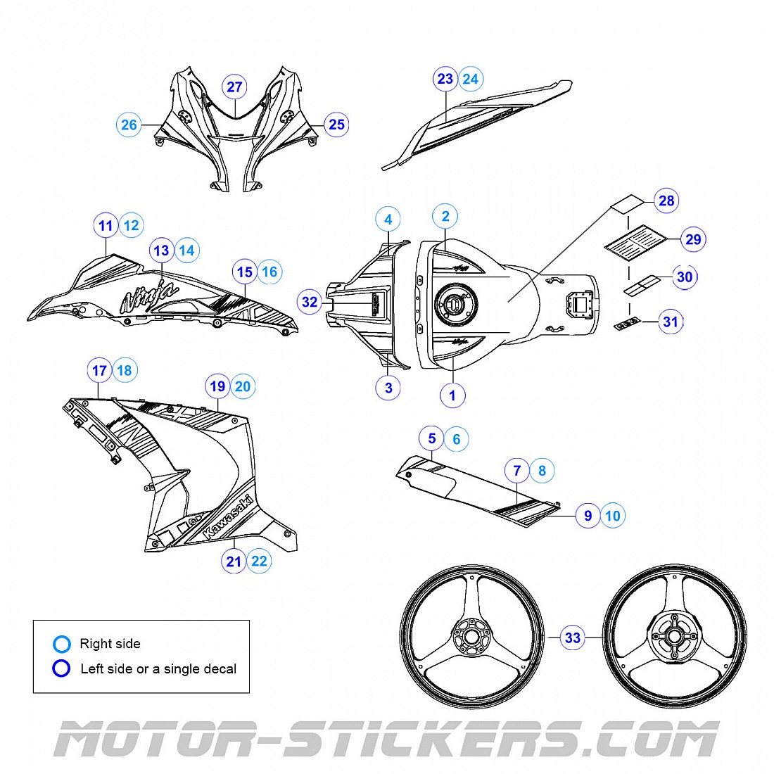 Kawasaki ZX-10R 2016 decals