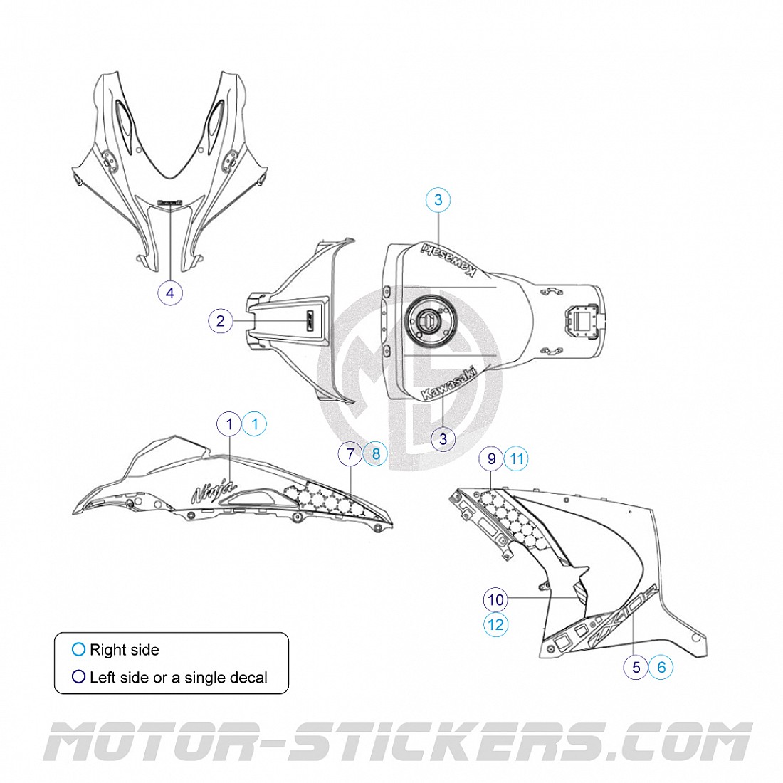 Kawasaki Zx 10r 2020 Decals