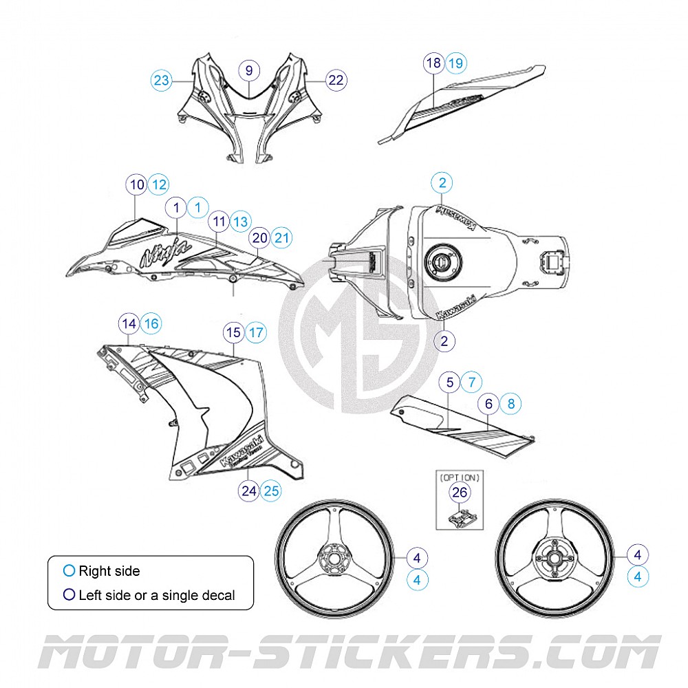 Kawasaki ZX-10R 2019 decals