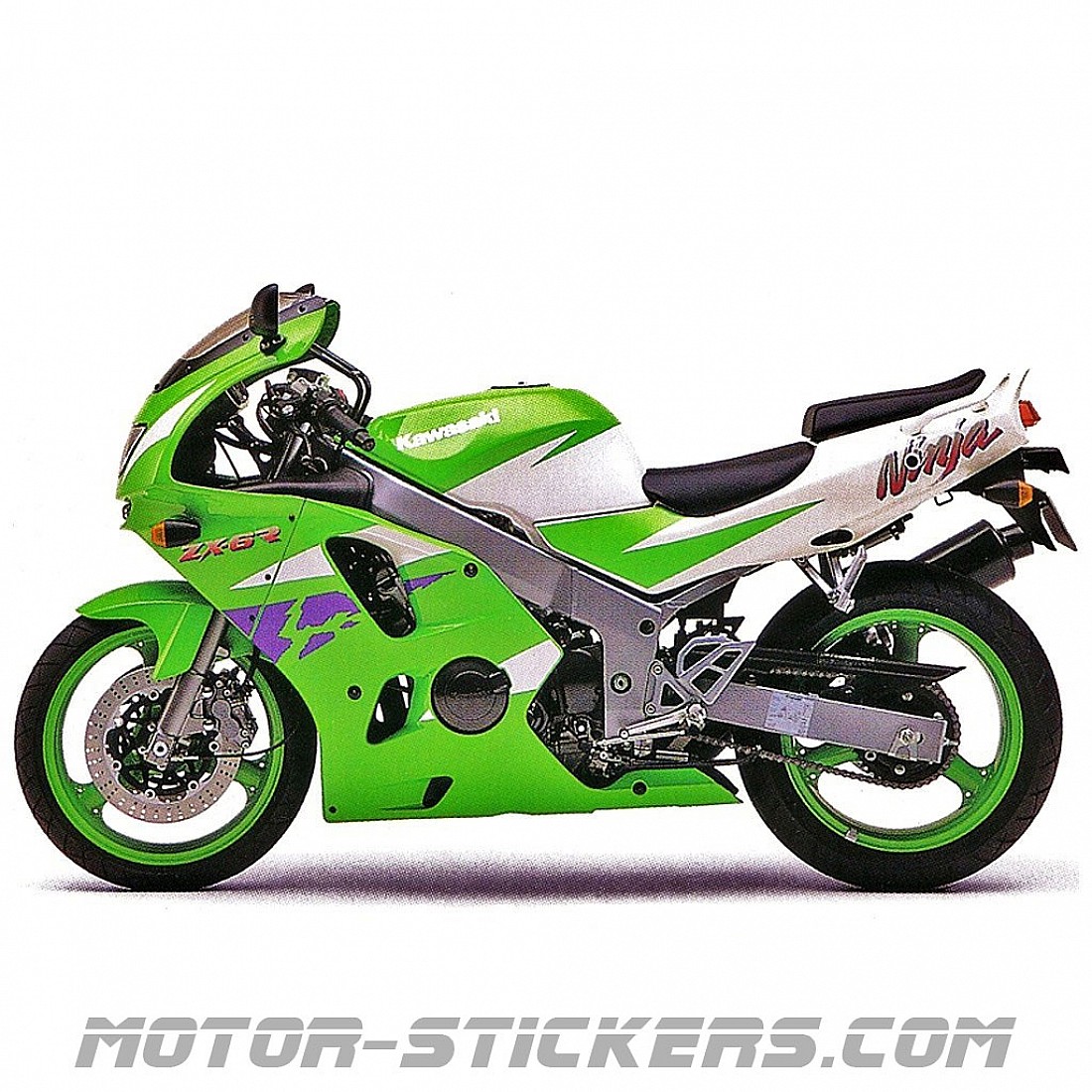 Kawasaki ZX-6R 1996 autocollants