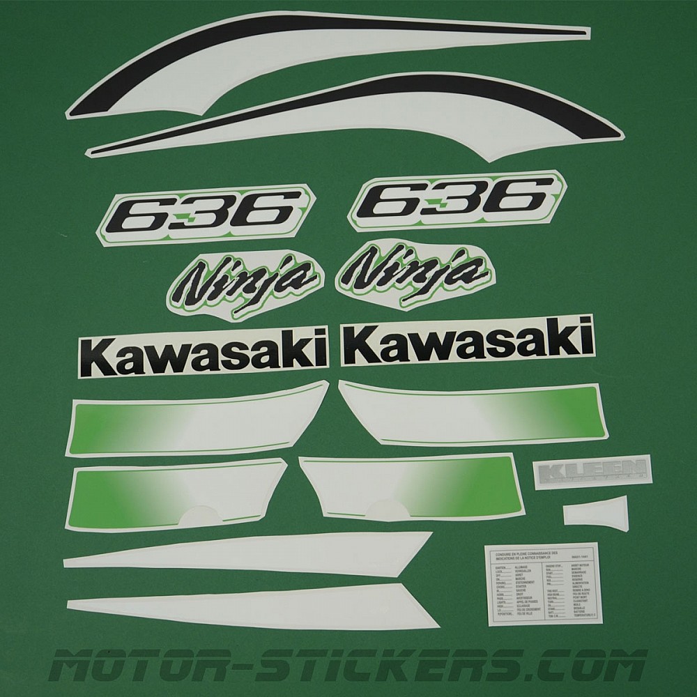 Kawasaki ZX-6R 2002 decals