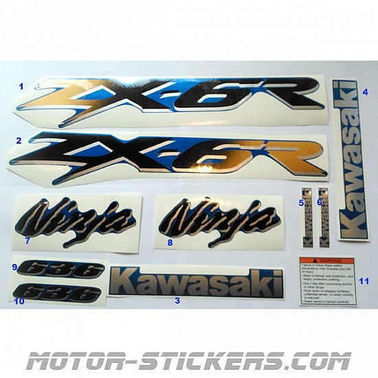 Kawasaki ZX-6R 2003 decals