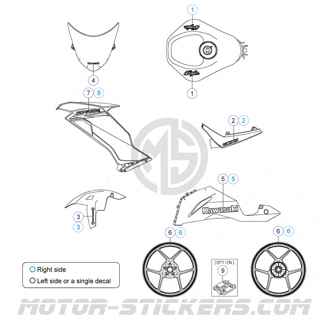 Kawasaki ZX-6R 2020 decals