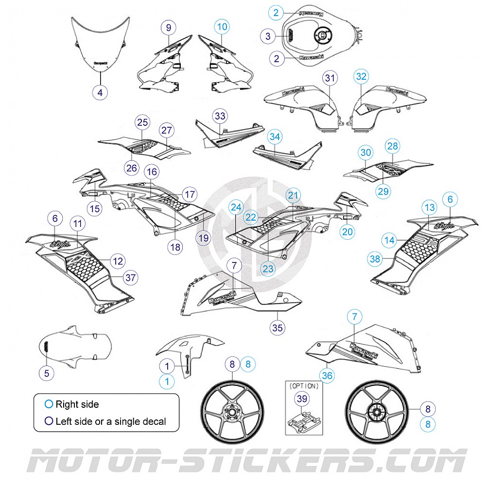 Kawasaki ZX-6R 2020 decals