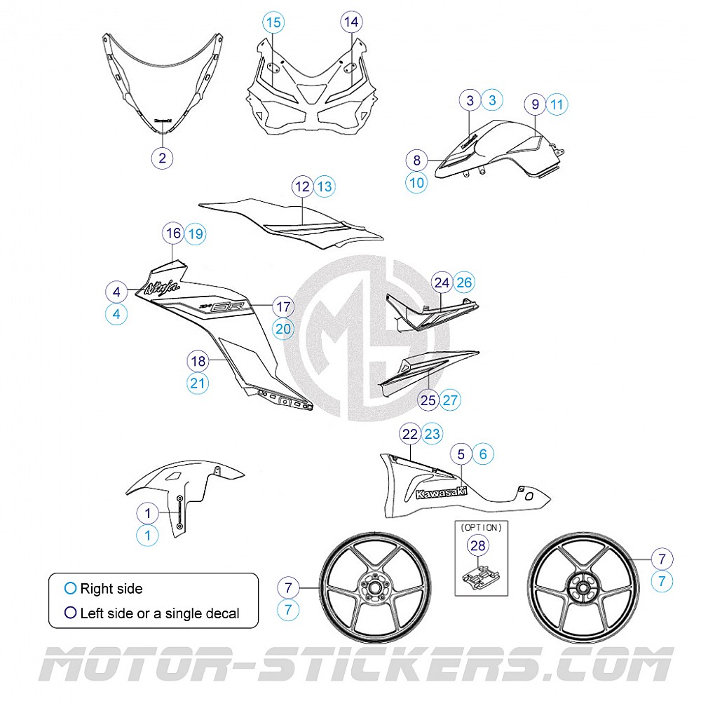 Kawasaki ZX-6R 2024 decals