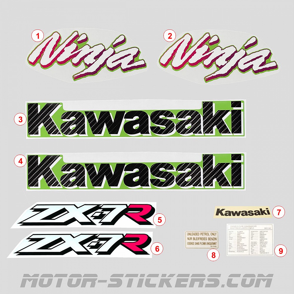 Kawasaki ZX-7R 1997 decals