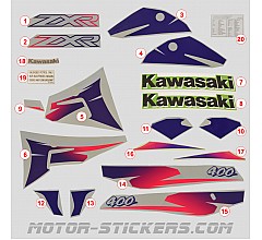 Kawasaki ZXR 400 1995-1999 decals