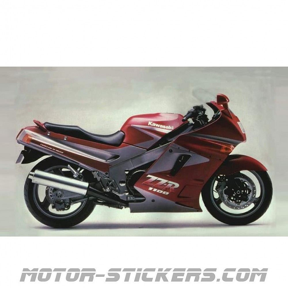 Kawasaki ZZR 1100 1991 decals