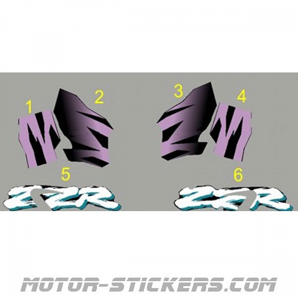 Kawasaki ZZR 1100 1995 decals | Quality decals & graphics