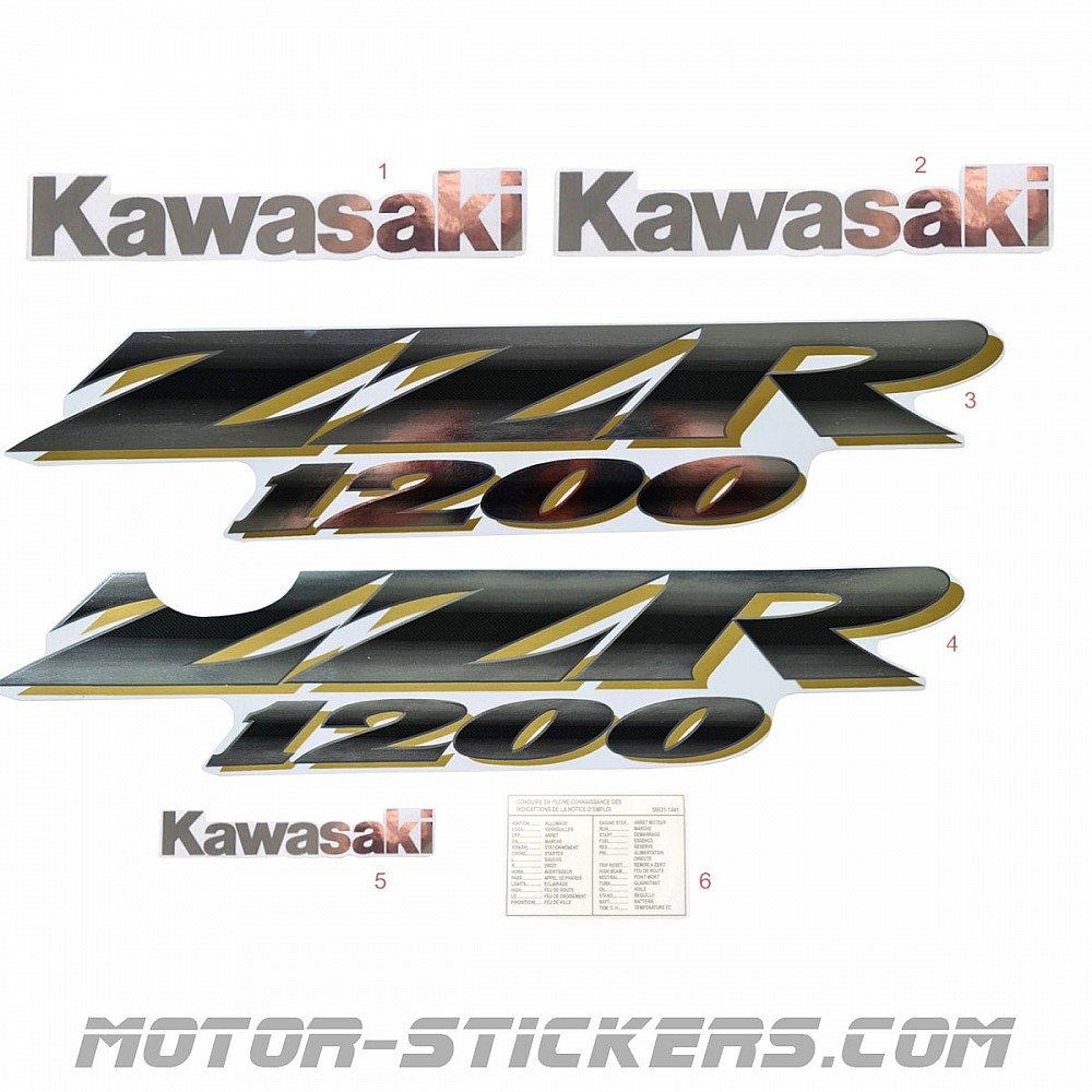 Kawasaki ZZR 1200 '02-2006 Aufkleber