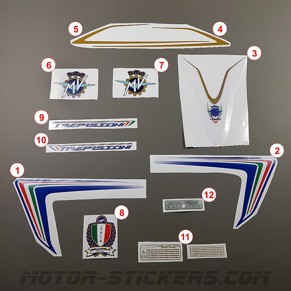 MV Agusta Brutale 800 2013 decals
