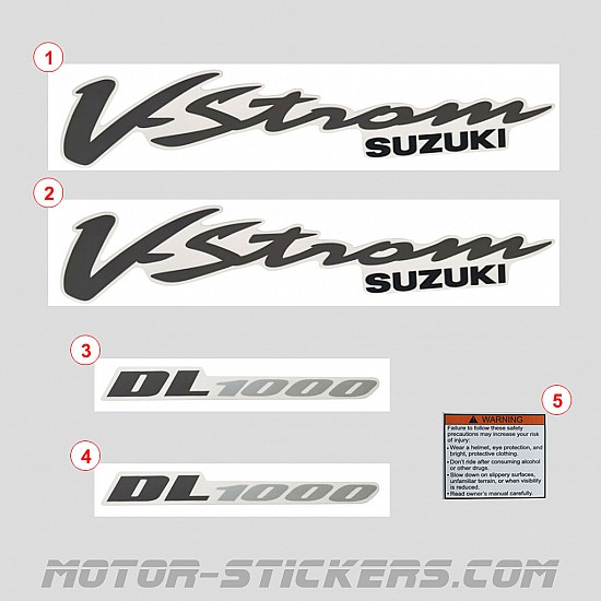 Suzuki DL 1000 V-Strom '02-2003 decals