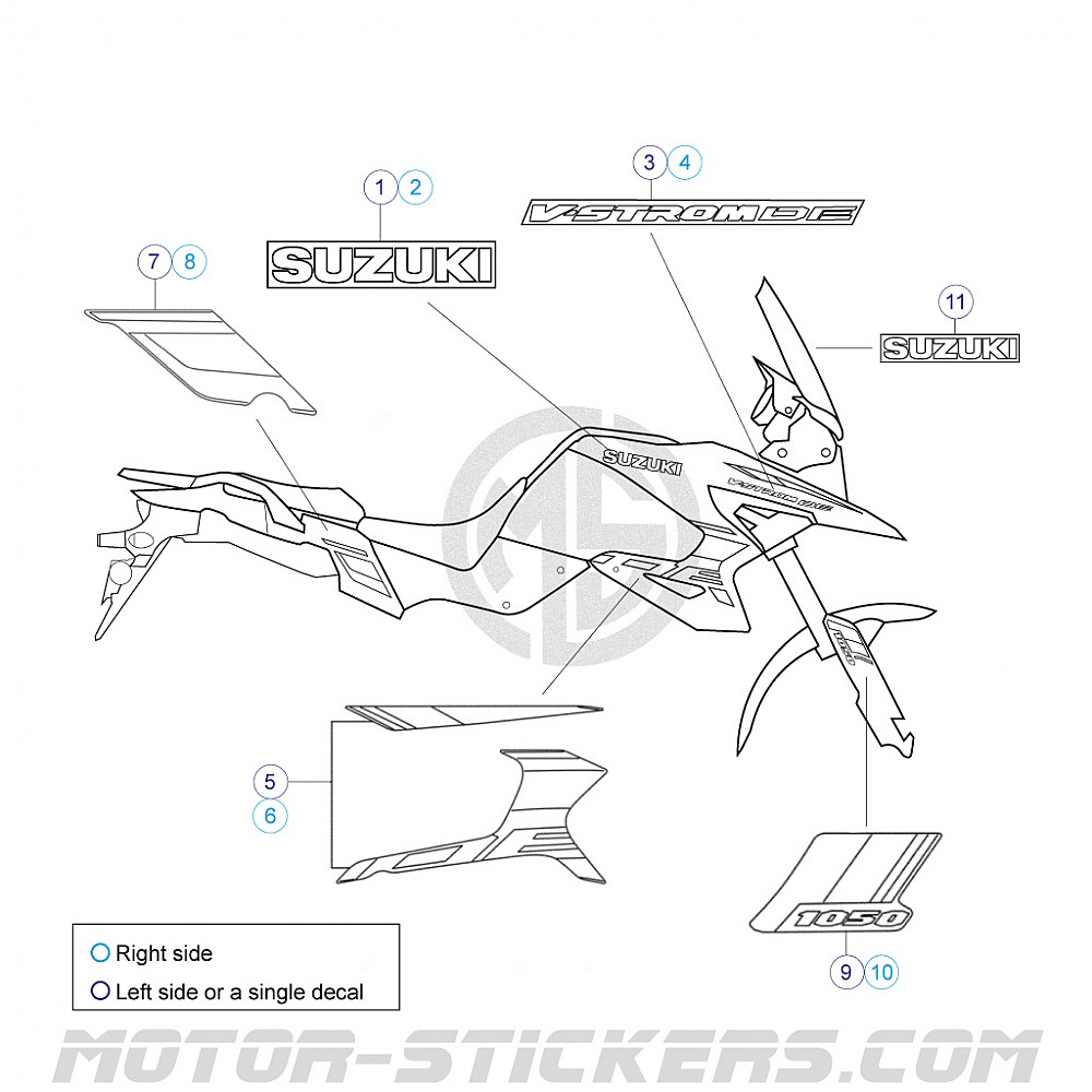 Suzuki DL 1050 DE V-Strom 2024 Aufkleber