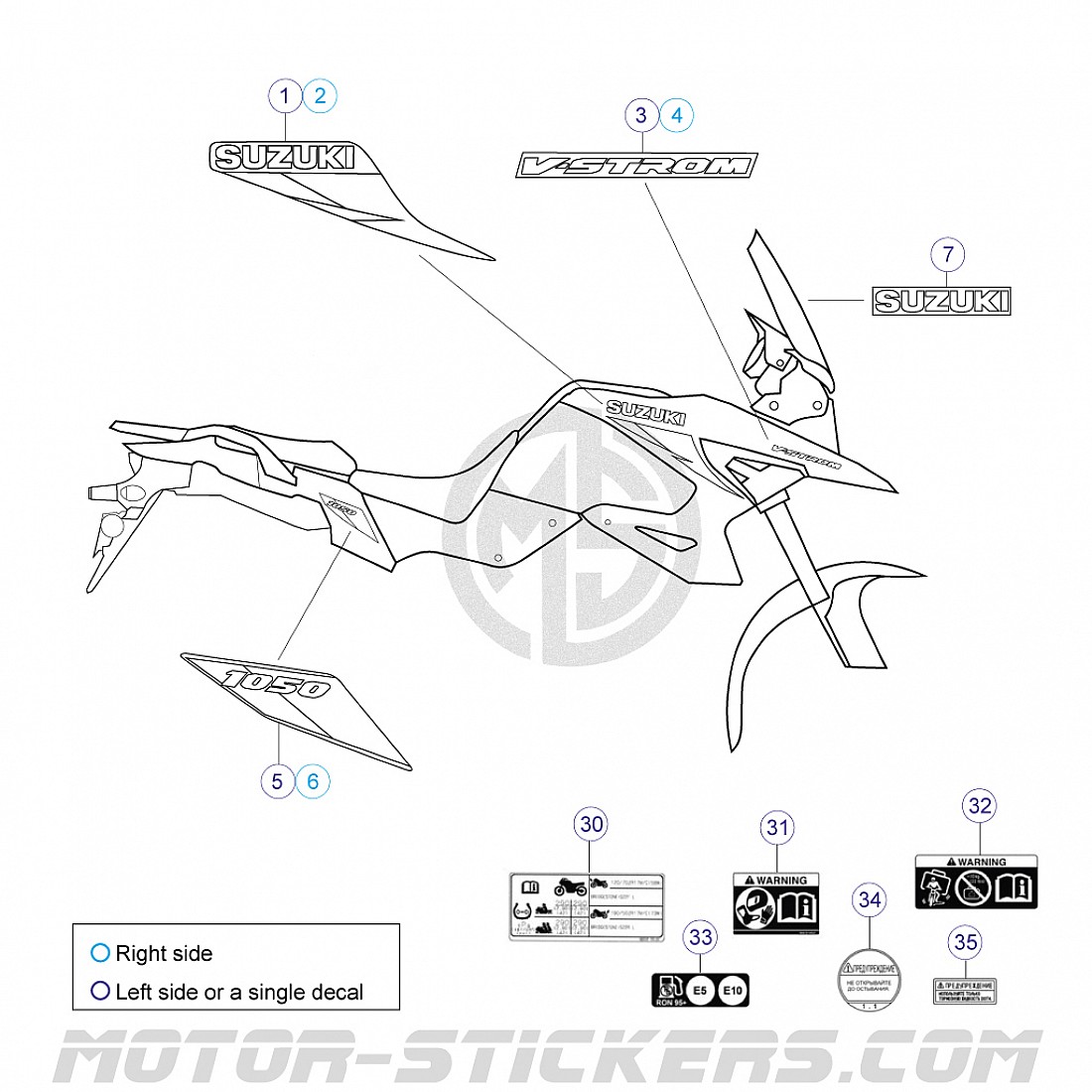 Suzuki DL 1050 V-Strom 2024 stickers
