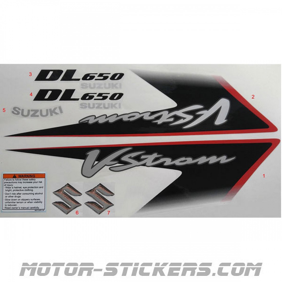 Suzuki DL 650 V-Strom 2007 decals