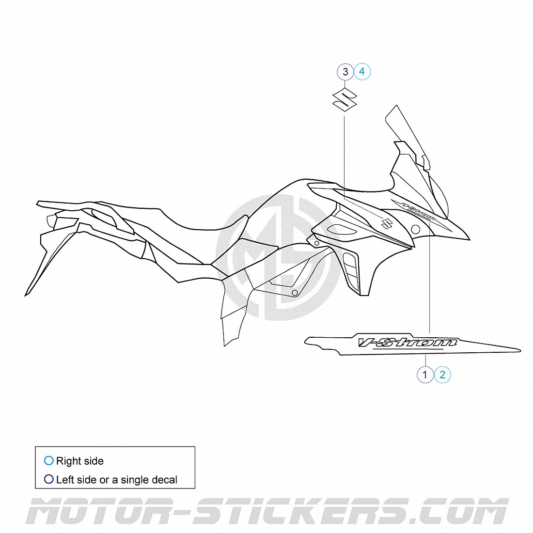 Suzuki Dl 650 V-strom 2020 Decals