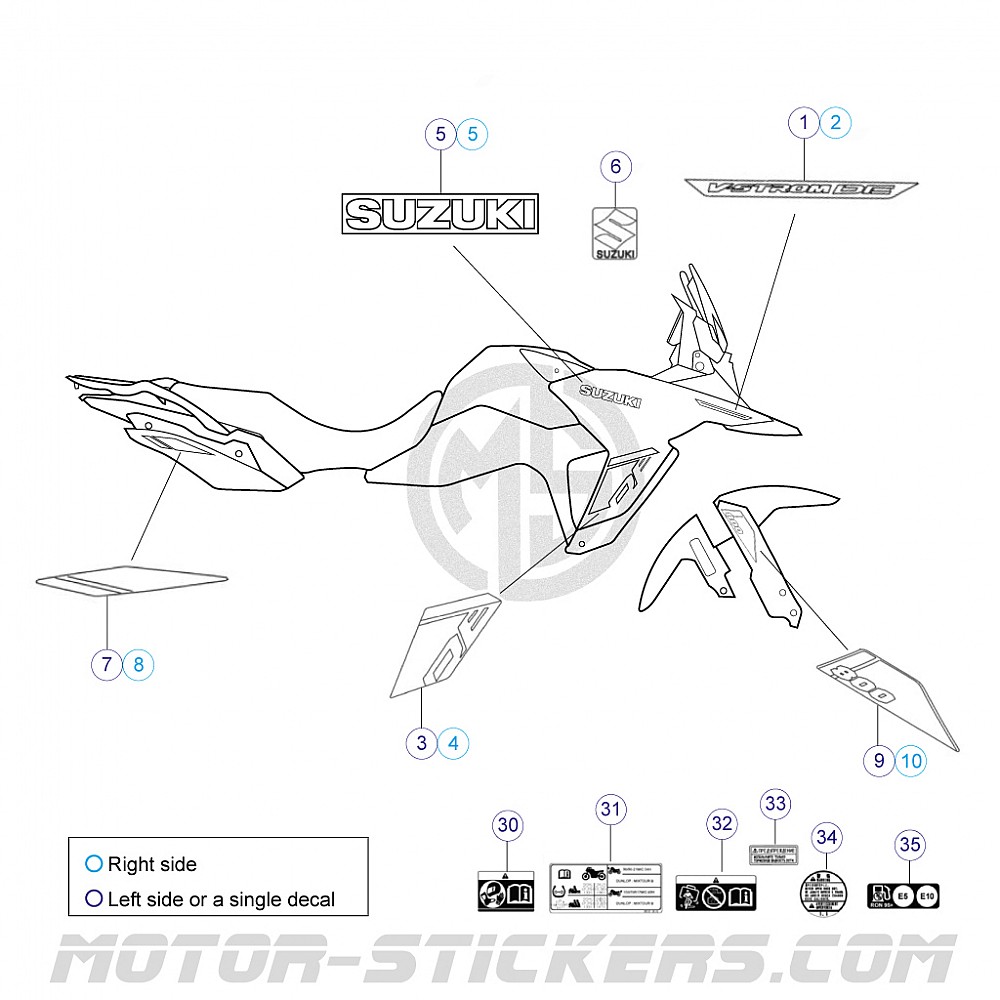 Suzuki DL 800 DE V-Strom 2024 decals