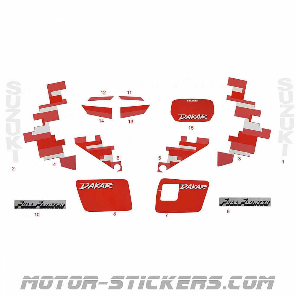 Suzuki DR 650 Dakar '91-1992 decals