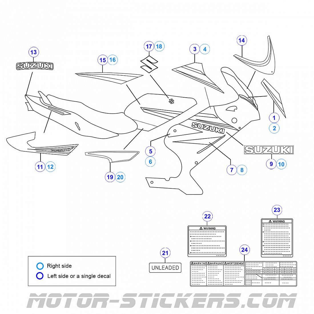 Suzuki GS 500F 2007 decals